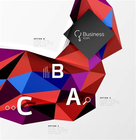 Premium Vector 3d Polygonal Object Triangles Abstract Background Vector Template Background