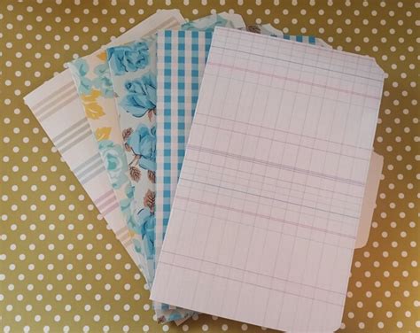 5 Mini File Folders Junk Journal Supplies Journal Inserts Set Of 5 Small File Folders Etsy