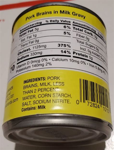 Rose Pork Brains With Milk Gravy 7 Ounce Can Breakfast 011028 Ebay