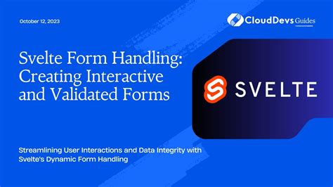 Svelte Form Handling Creating Interactive And Validated Forms