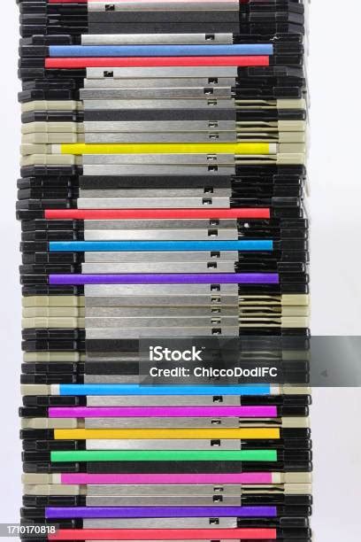 Old Floppy Disks Used To Save Data And Computer Programs In The 90s And