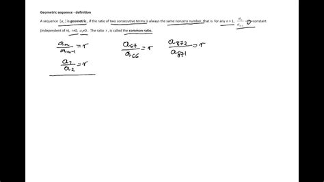 Geometric Sequence Definition Youtube