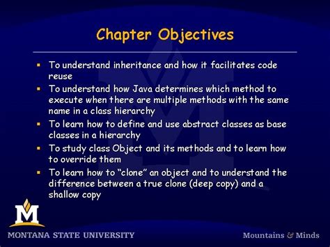 Inheritance And Class Hierarchies Chapter 3 Chapter Objectives