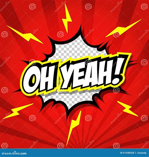 OH YEAH! Comic Speech Bubble, Cartoon Stock Vector - Image: 41548558