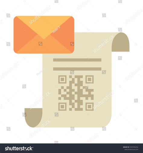 Qr Code Over Receipt Paper Envelope Stock Vector Royalty Free Shutterstock