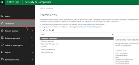 Overview Of Navigation Pane In Office 365 Security And Compliance Center Office 365 Support