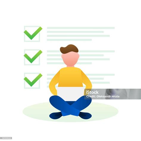 온라인 시험 체크리스트 및 연필 답변 선택 설문지 양식 시험 응시 벡터 일러스트 레이 션 고객에 대한 스톡 벡터 아트 및 기타 이미지 Istock