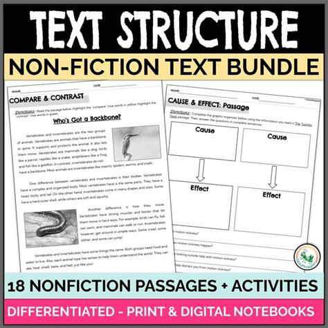 5 Types Of Nonfiction Text Structures To Teach For Test Prep