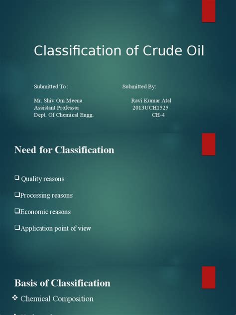Crude Oil Classification Overview Pdf Petroleum Hydrocarbons