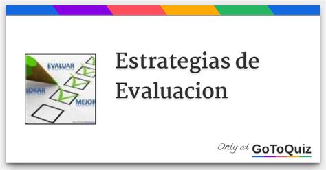 Estrategias De Evaluacion