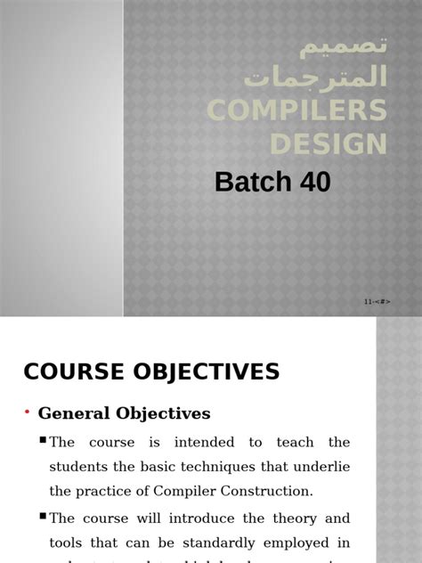 Lec 1 Pdf Parsing Compiler