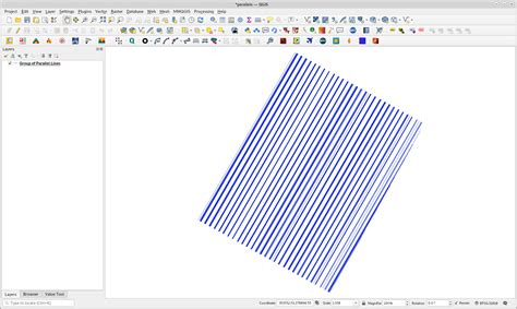 Vector Calculating Buffer Distance For Different Groups Of Parallel