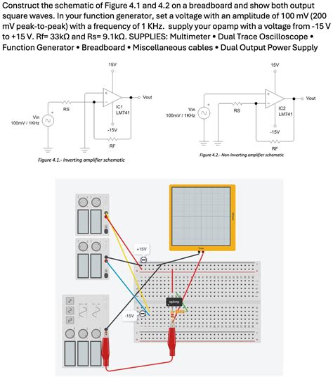 Solved Construct The Schematic Of Figure 41 ﻿and 42 ﻿on A