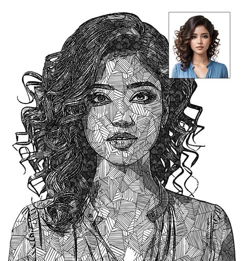 Geometric Sketch Art Photoshop Action Add Ons Graphicriver