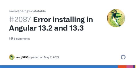 Error Installing In Angular And Issue Swimlane Ngx Datatable GitHub