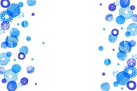 수채화 블루 도트 배경 무료 벡터