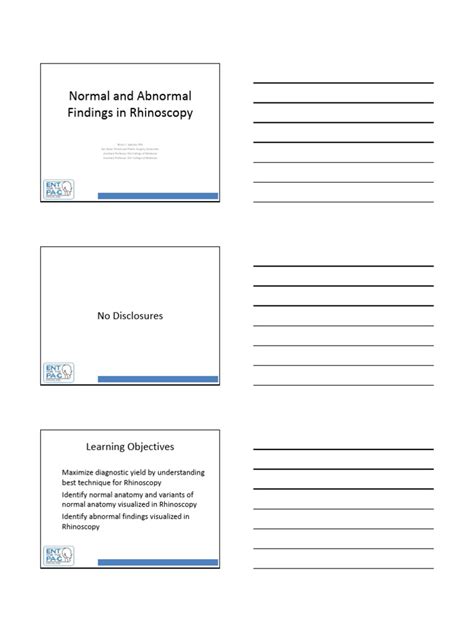 Normal Findings In Rhinoscopy Pdf Human Nose Endoscopy