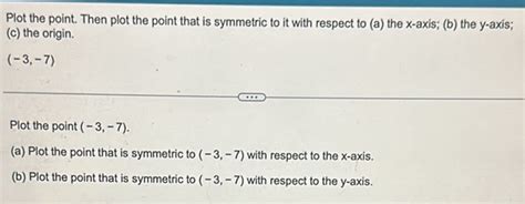 Plot The Point Then Plot The Point That Symmetric To It With Respect