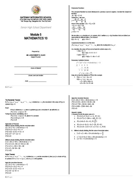 q1 mathematics 10 module 5 pdf function mathematics equations