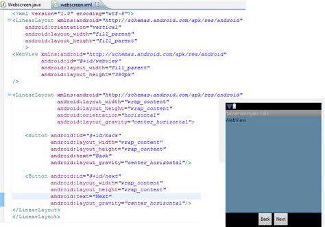 Android Webview With Buttons On The Bottom Of The View Stack Overflow