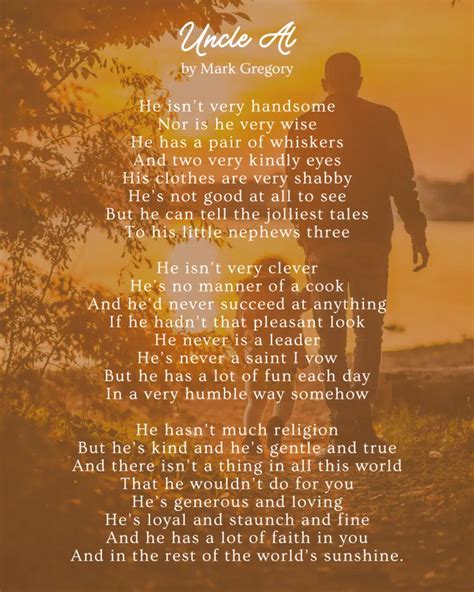 Uncle Al Funeral Poem About Uncles Mark Your Occasion