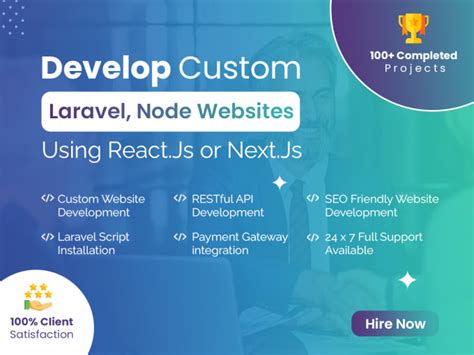 Develop Custom Laravel Node Websites Using React Js Or Next Js By Muzammilshah513 Fiverr