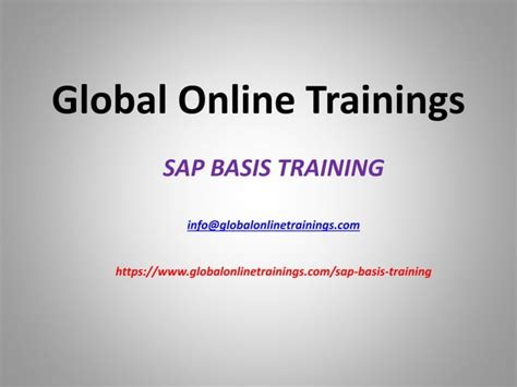 sap basis ppt pptx