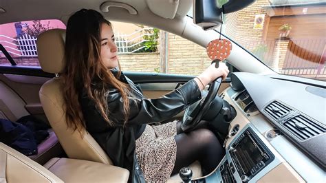 Shifting Gears In Leather Outfit 😈🔥 Asmr Lady Driving 💨 Youtube