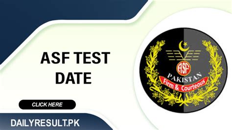 Asf Test Date 2025 Schedule Written Test Date