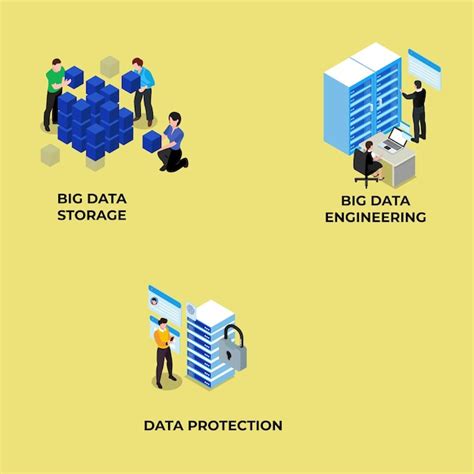 Premium Vector Big Data Storage Big Data Engineering Data Protection