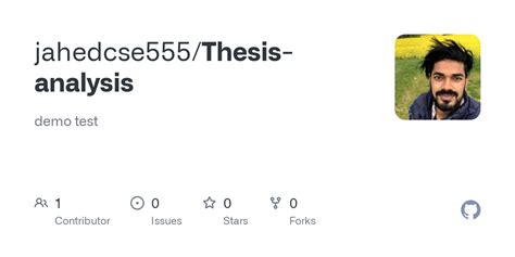 Github Jahedcse555 Thesis Analysis Demo Test
