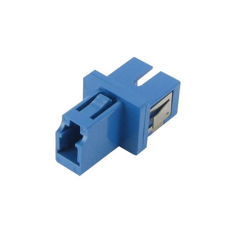 Lc Sc Singlemode Simplex Hybrid Adapter Blue