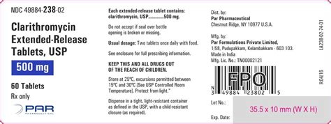 Clarithromycin Er Fda Prescribing Information Side Effects And Uses