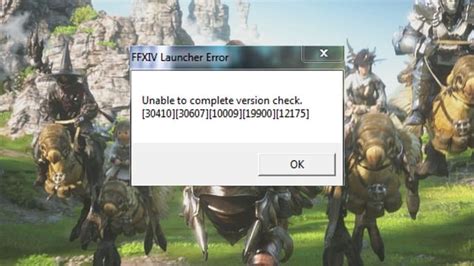 Final Fantasy 14 Unable To Complete Version Check Error How To Fix