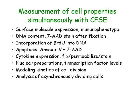 Cell Division Tracking Using CFSE Bruce Lyons Division