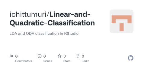 Github Ichittumurilinear And Quadratic Classification Lda And Qda