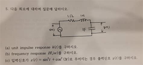 solved 5 a unit impulse response h t b frequency