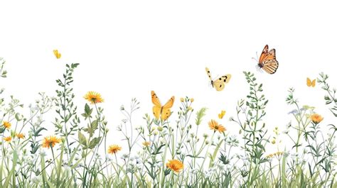 Wildflowers And Butterflies