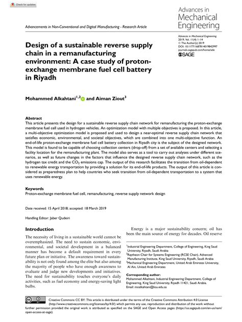 Pdf Design Of A Sustainable Reverse Supply Chain In A Remanufacturing Environment A Case