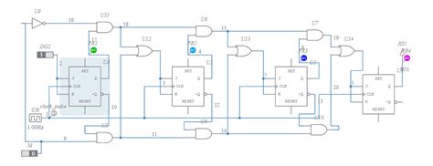 4 bit parallel up down synchronous counter multisim live