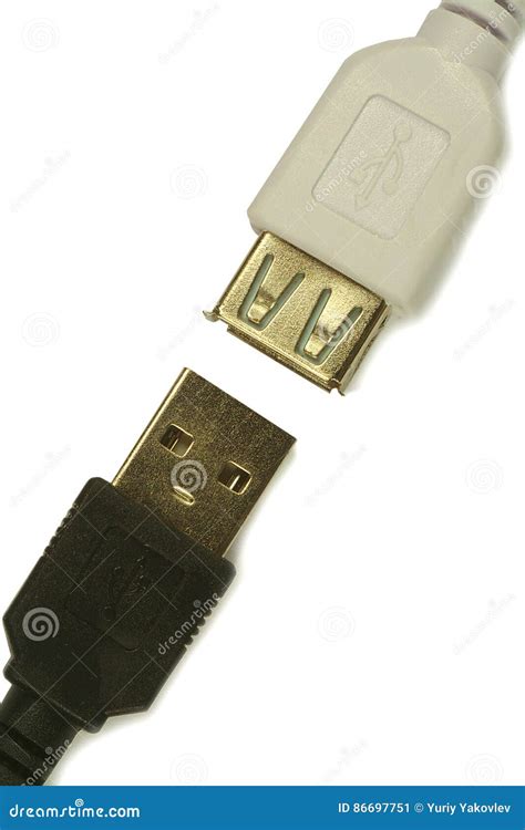 Disconnection Usb White And Black Plastic Stock Image Image Of Information Joint 86697751