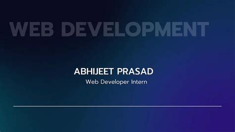 Abhijeet Prasad On Linkedin Task2 Codeclause Webdevelopment