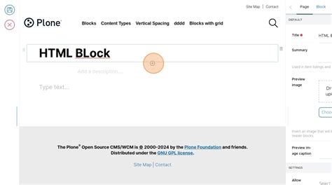 Add An Html Block Content Editing For Plone — Plone Training 2025