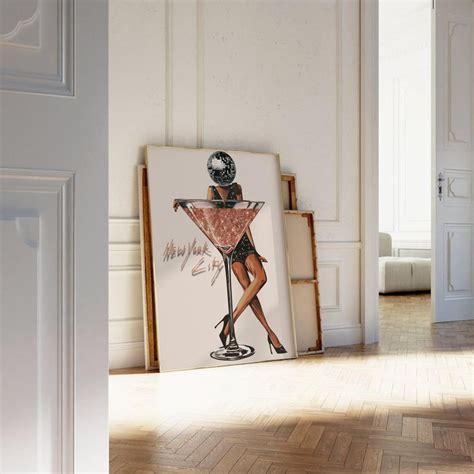 Discoball Head Poster Pink Disco Ball Print New York City S Retro Print Retro Wall Art Luxury