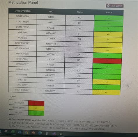 Methylation Panel From Genetic Genie Help R Mthfr