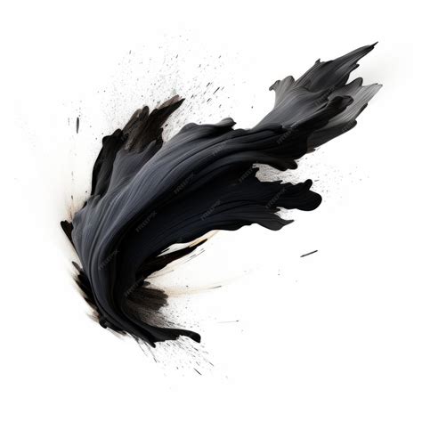 シンプルな白い背景に黒いフォトショップのブラッシュ Premium Ai生成画像 シンプルな白い背景に黒いフォトショップのブラッシュ Premium Ai生成画像