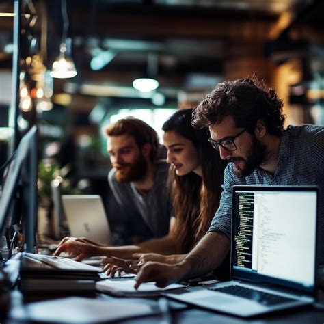 A Team Of Coders Working Together On An Opensource Software Project3
