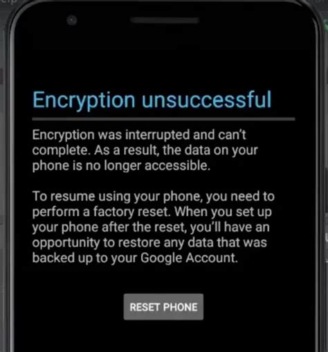 Android Solve Encryption Unsuccessful Error Sebhastian