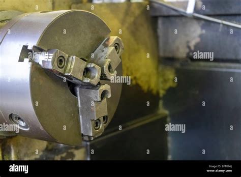 CNC Turning Machine Spindle And Lathe Machining Stock Photo Alamy