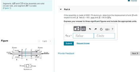 Solved II Review Segments AB And CD Of The Assembly Are Chegg